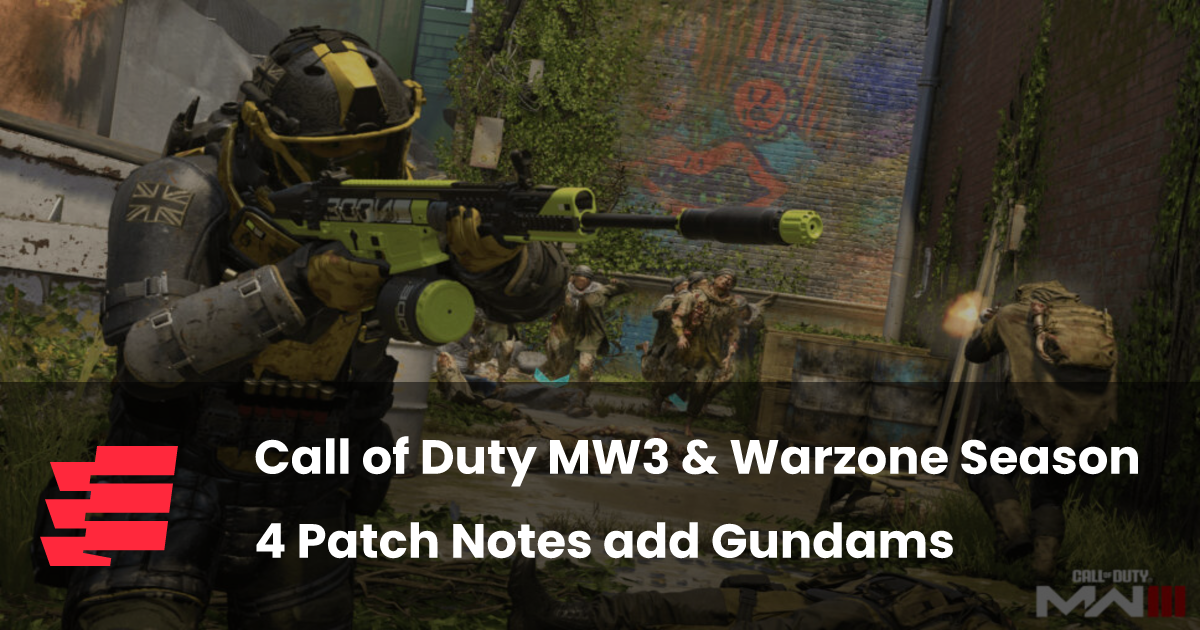 Call of Duty MW3 & Warzone Season 4 Patch Notes add Gundams | esports.gg