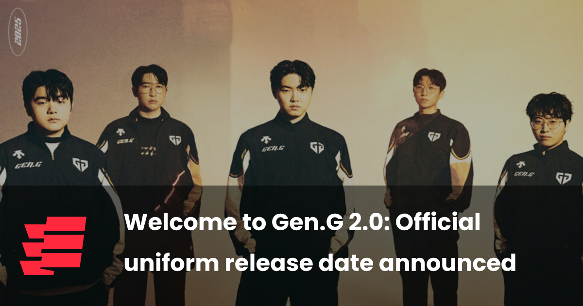 Welcome to Gen.G 2.0: Official uniform release date announced | esports.gg